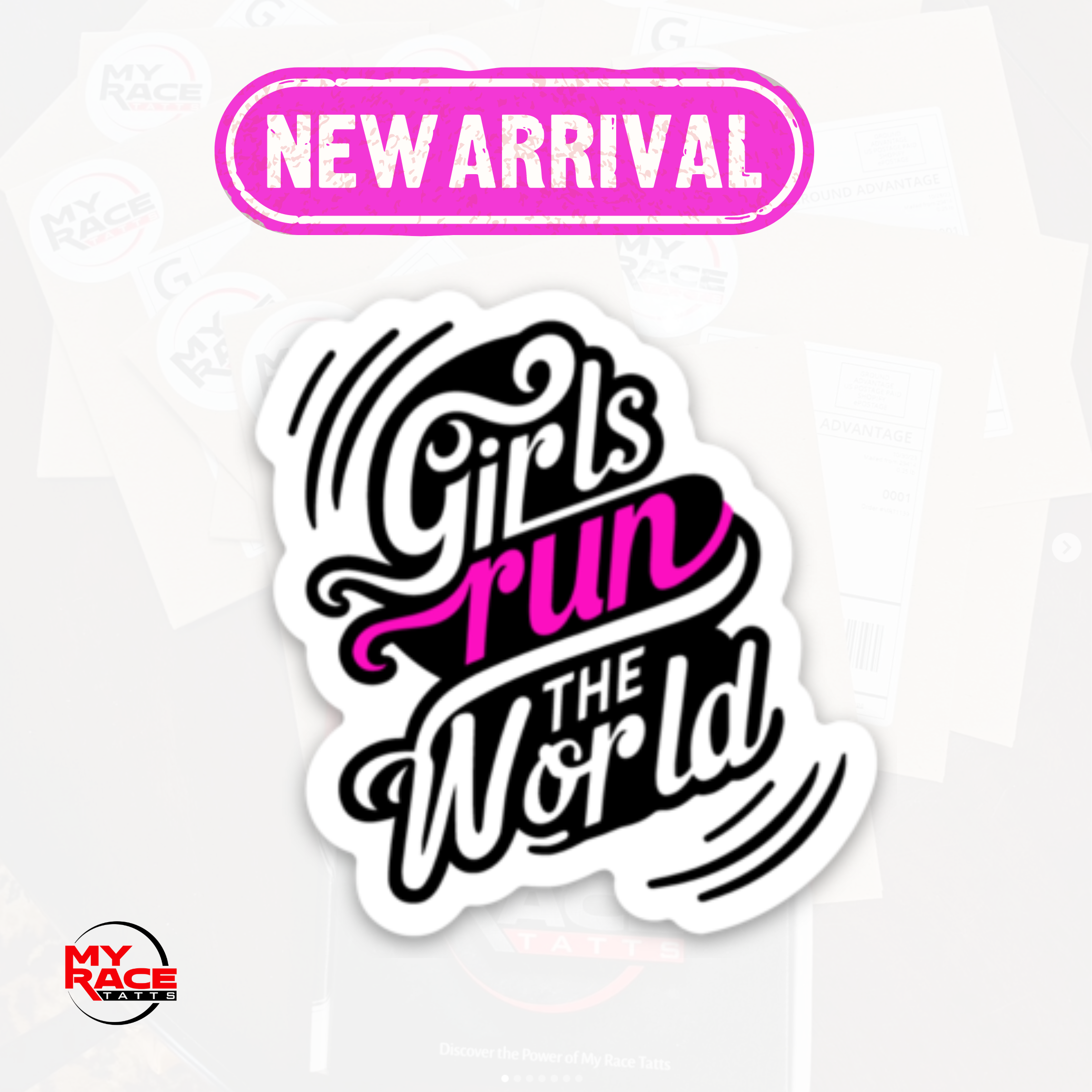 "Girls Run The World" Sticker – My Race Tatts